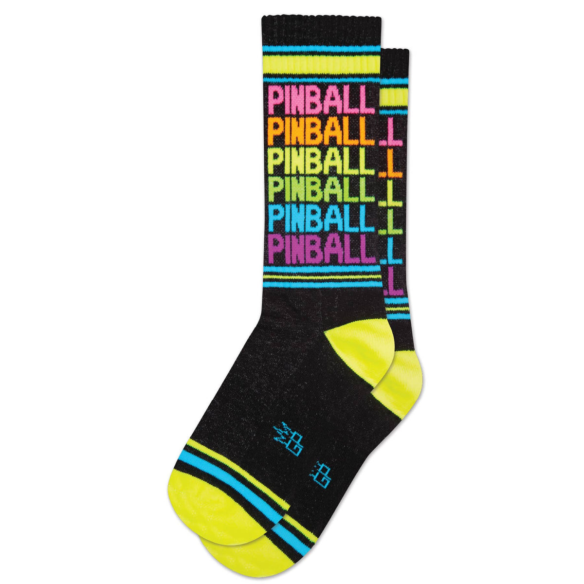 PINBALL - Neon Rainbow Gym Crew Socks – River City Coffee and Goods