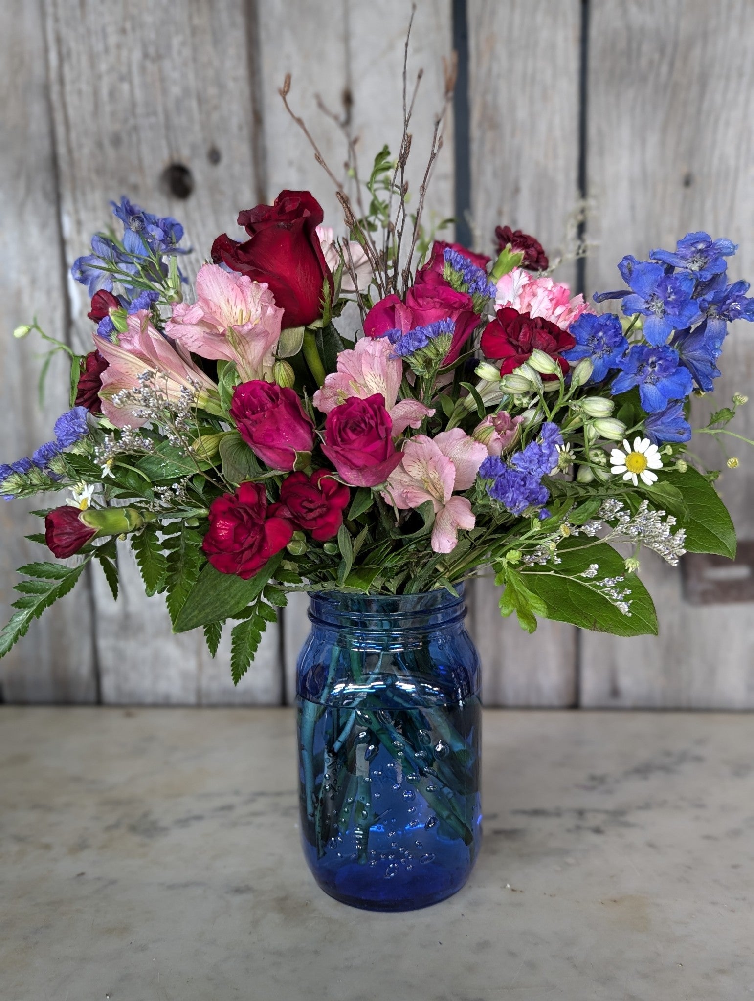 Sweetheart Garden Bouquet in Jar/Vase VALENTINE'S PRE-ORDER – River ...